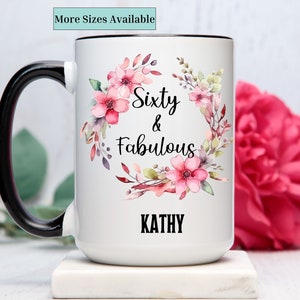 60th Birthday Mug,personalized Sixty Birthday Coffee Cup,custom Sixty ...