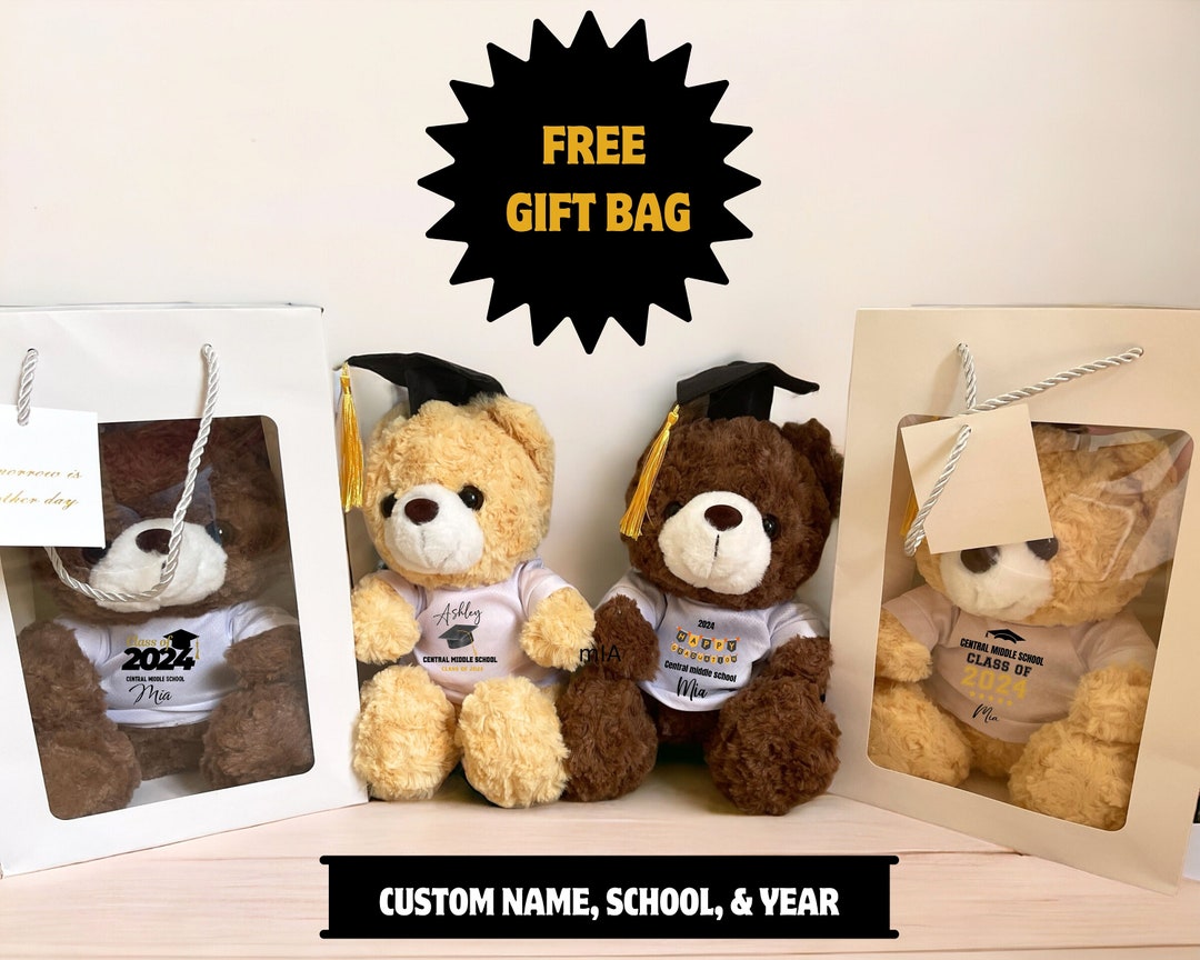 Custom Graduation Teddy Bear, Personalized School, Name Graduation Year ...