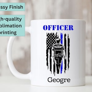 Personalized Police Officer Mug, Custom Police Officer Coffee Mug ...