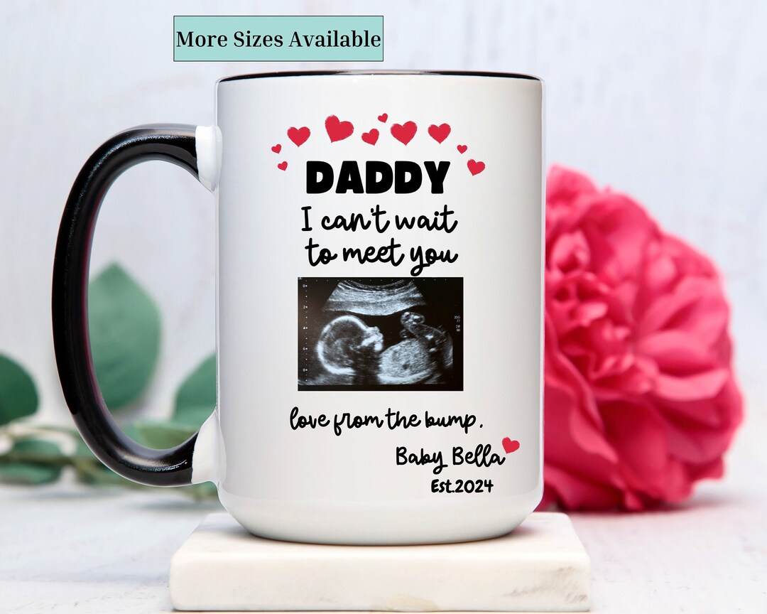 Custom Dad Sonogram Mug,custom Ultrasound Baby Mug,expecting Daddy Gift ...