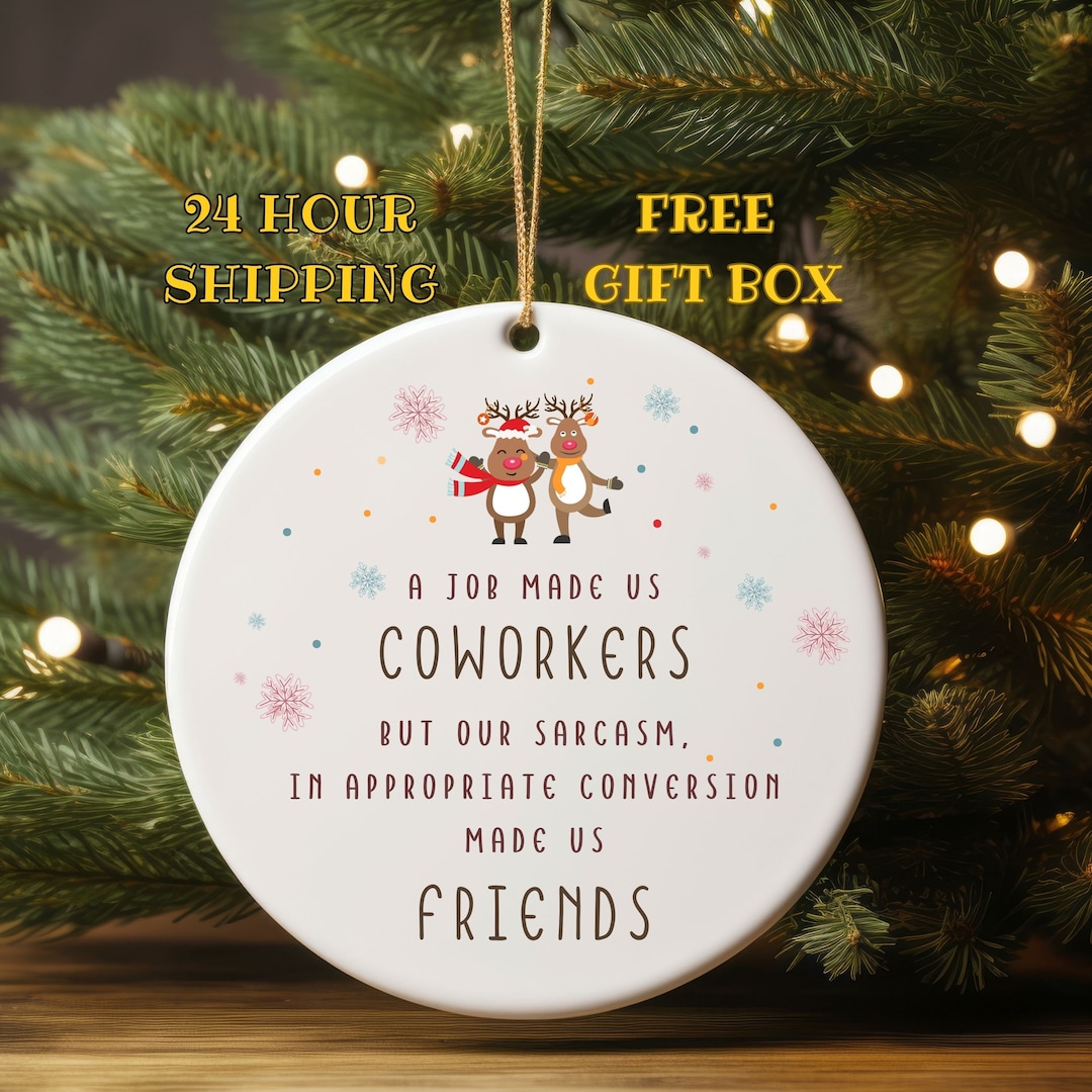 Coworker Christmas Gift,funny Coworker Gift Keepsake, Work Friend ...