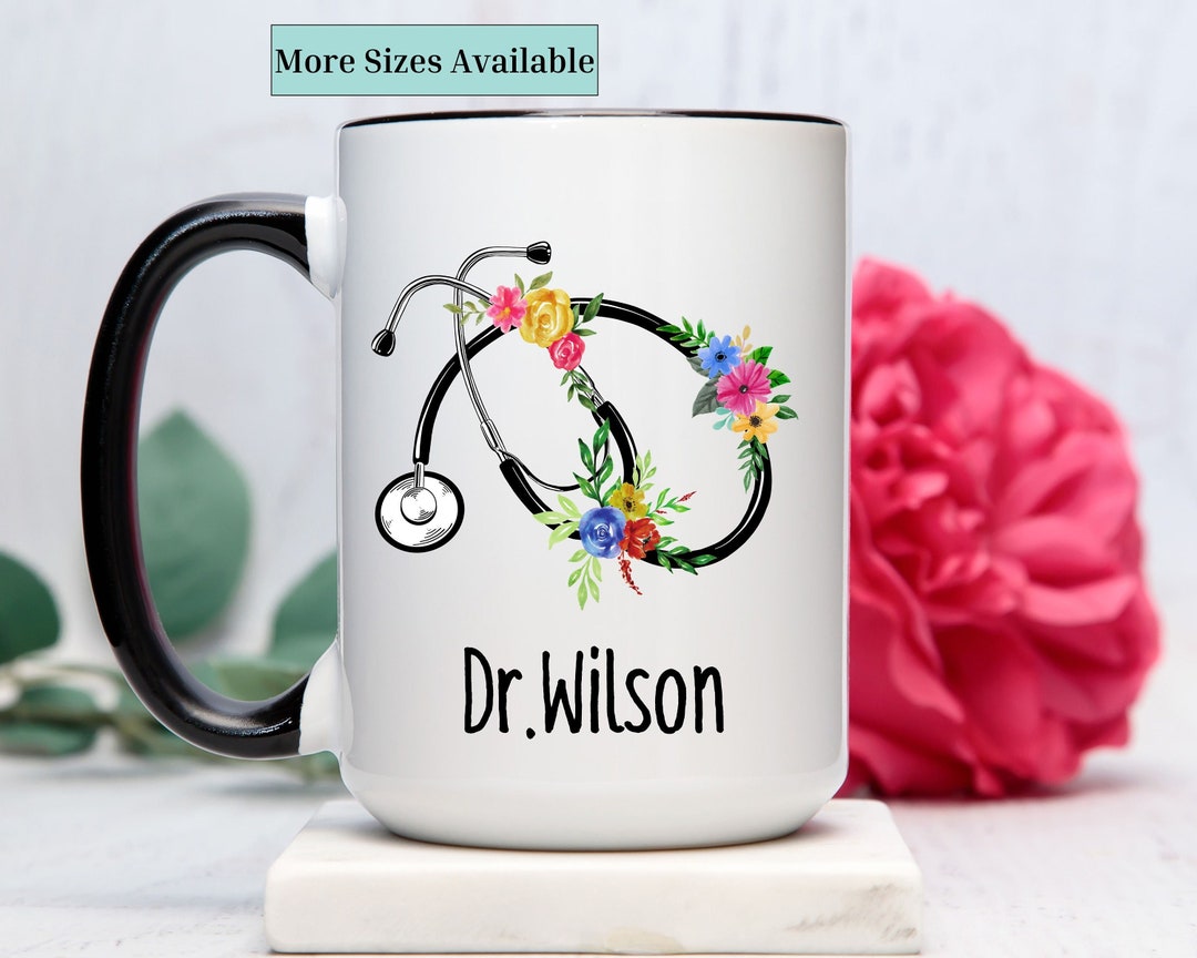 Personalized Doctor Mug, Custom Doctor Stethoscope Coffee Mug, Gifts ...