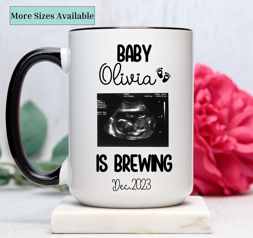 Personalized Pregnancy Announcement Mug,custom Ultrasound Baby Mug ...