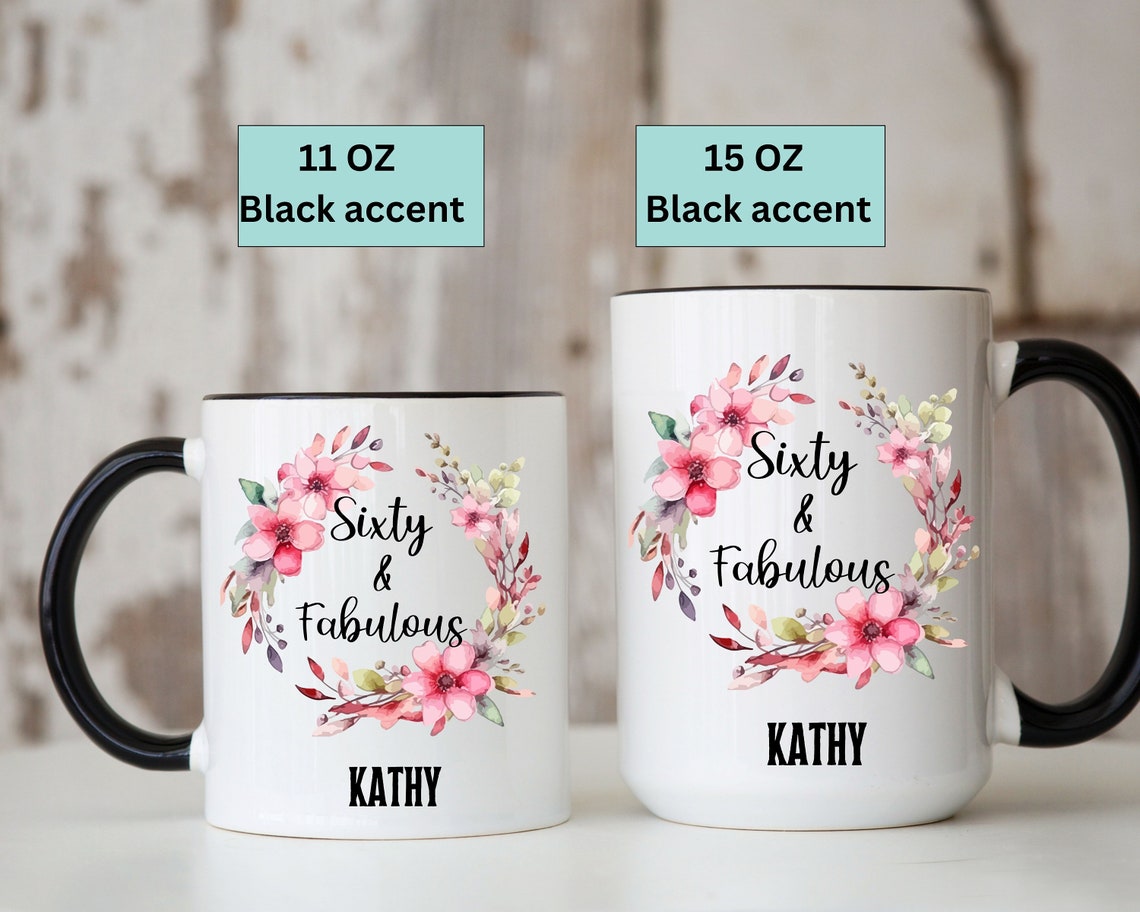 60th Birthday Mug,personalized Sixty Birthday Coffee Cup,custom Sixty ...