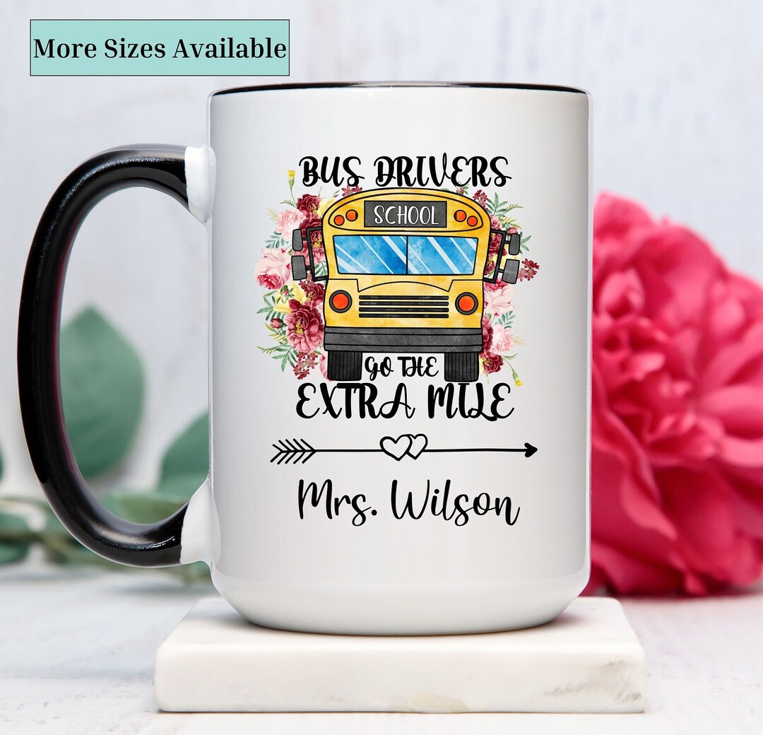 Bus Driver Mug, Custom School Bus Driver Coffee Cup, School Bus Mug ...