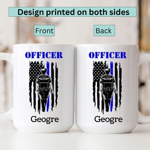 Personalized Police Officer Mug, Custom Police Officer Coffee Mug ...