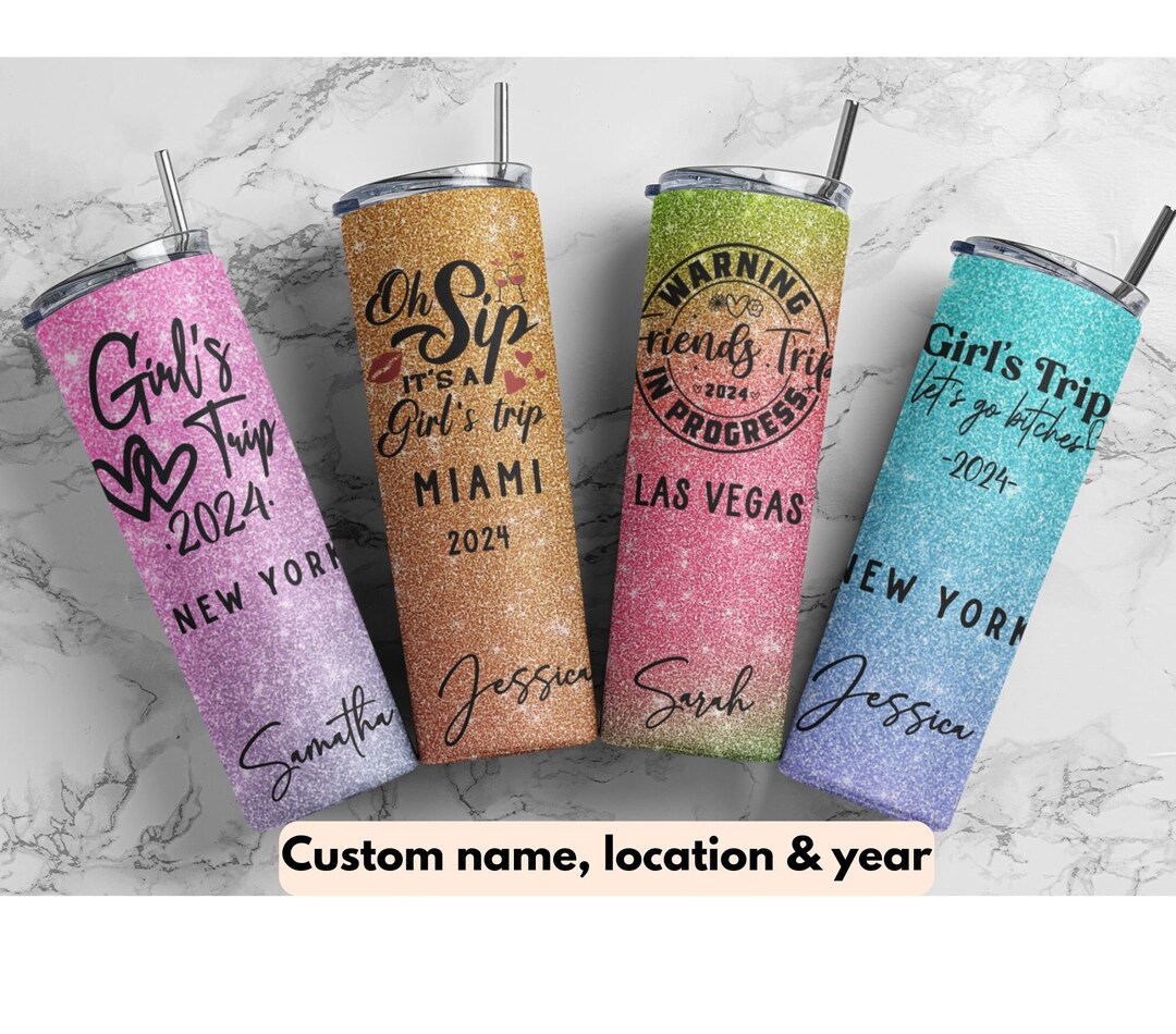 Custom Girl Trip Tumbler,personalized Girl Group Vacation,birthday ...