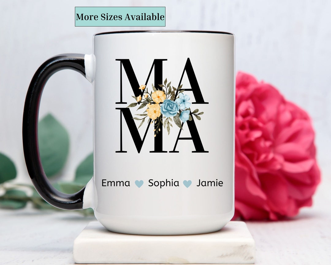 Custom Mama Mug,personalzied Cup for Mom With Kids Name,new Mom Gift ...