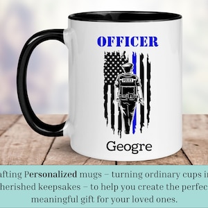 Personalized Police Officer Mug, Custom Police Officer Coffee Mug ...