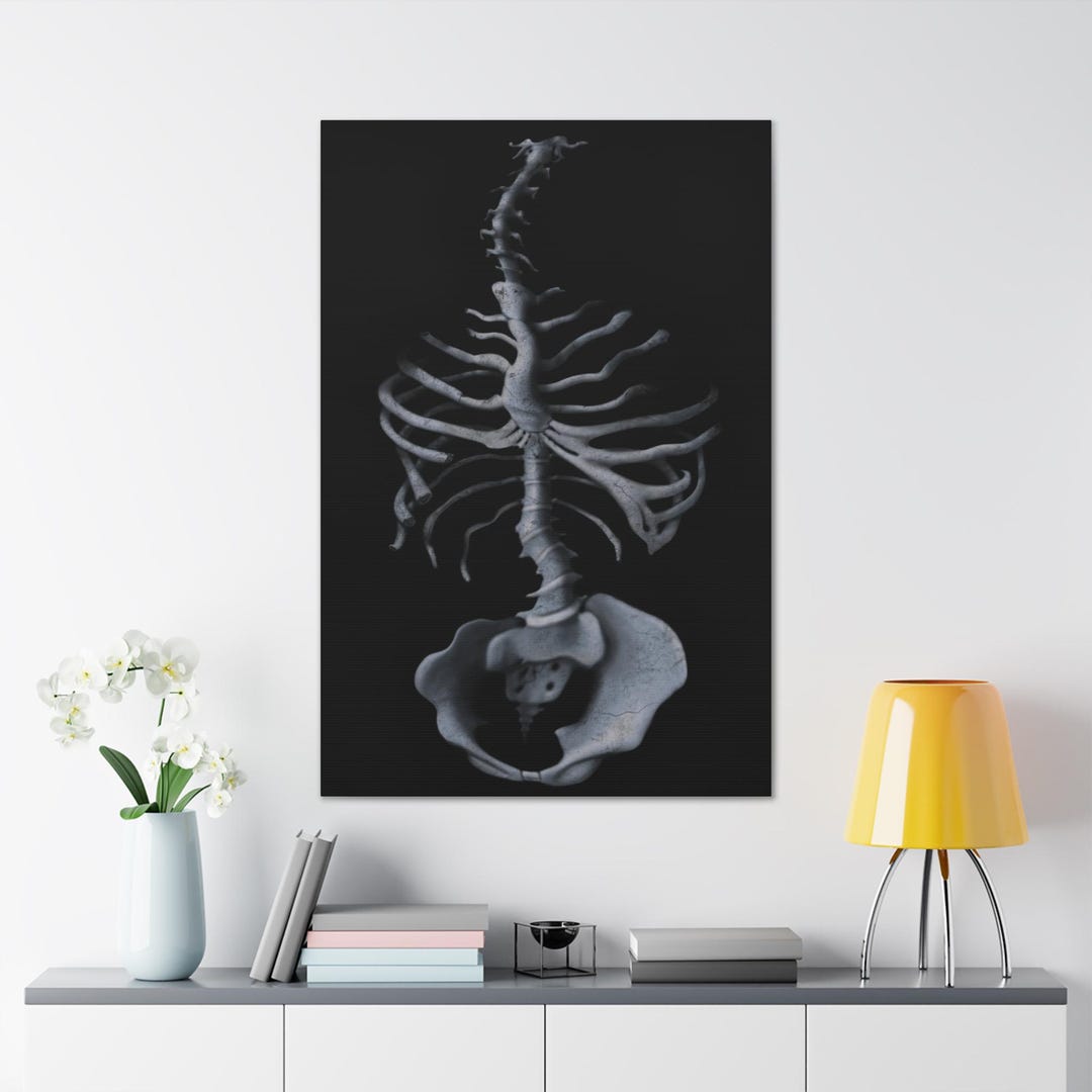 Canvas Gallery Wraps, contort Art Print, Skeleton Wall Art, Gothic Home ...