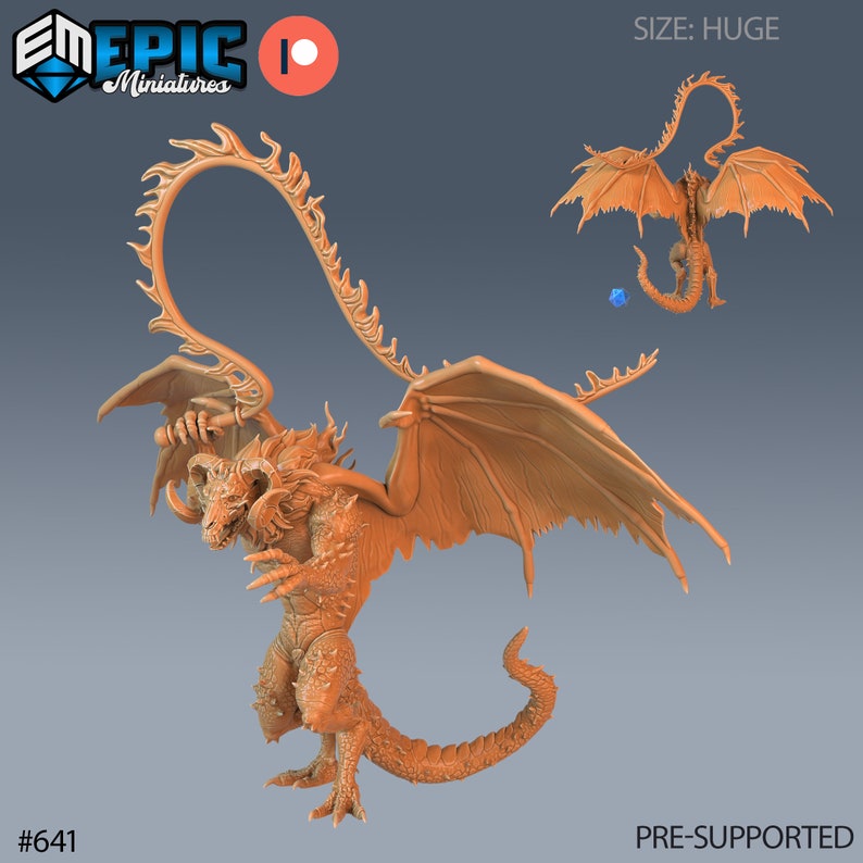 Fire Devil Balrog Balor Epic Miniatures Dungeons and Dragons 5e - Etsy