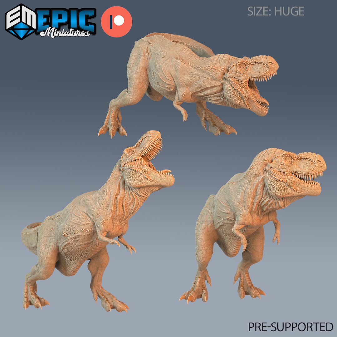 T-rex Tyrannosaurus Rex D&D 5e Dungeons and Dragons Epic Miniatures - Etsy