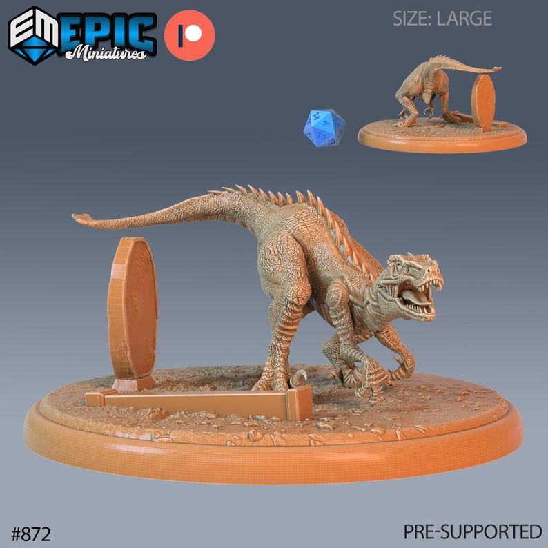 Raptor Velociraptor Dungeons and Dragons 5e Epic Miniatures - Etsy