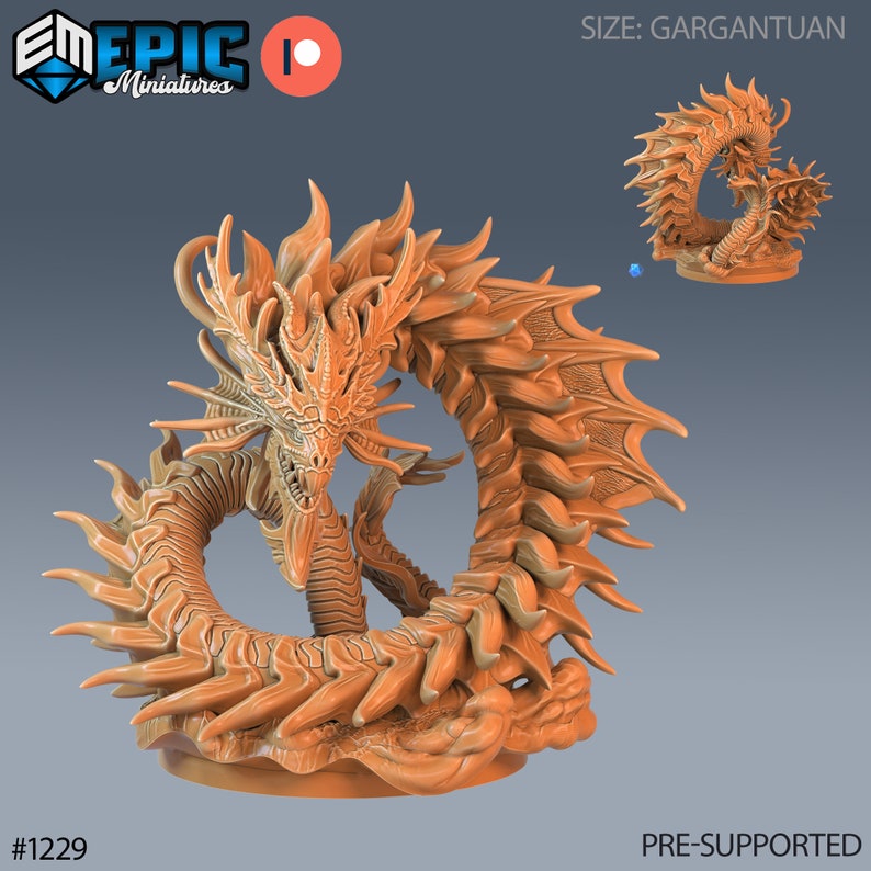 Leviathan Gargantuan Dungeons and Dragons Sea Monster Epic Miniatures ...