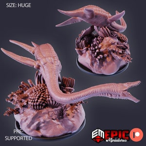 Plesiosaurus Dungeons and Dragons D&D 5e Huge Miniature Epic Miniatures ...