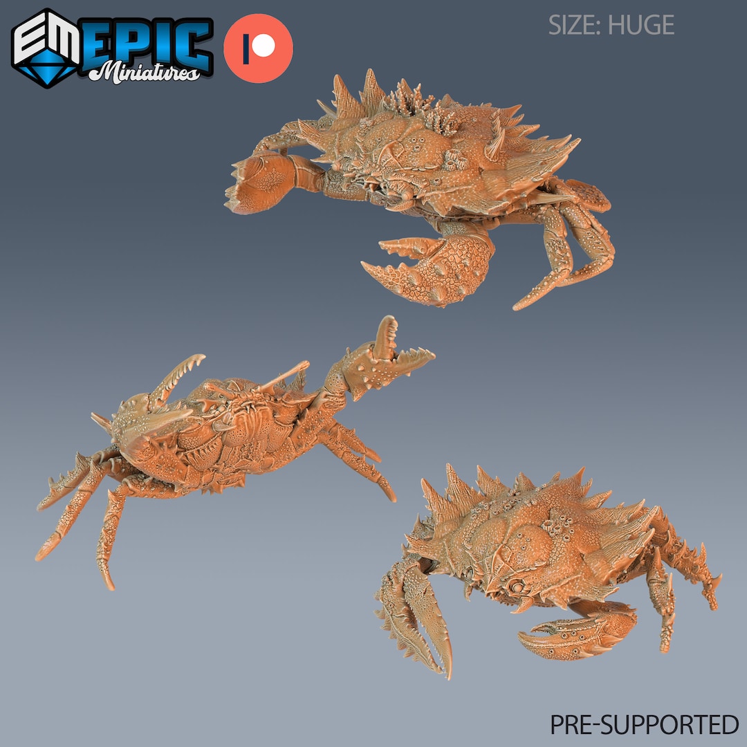 Giant Crab 5e Dungeons and Dragons Epic Miniatures - Etsy