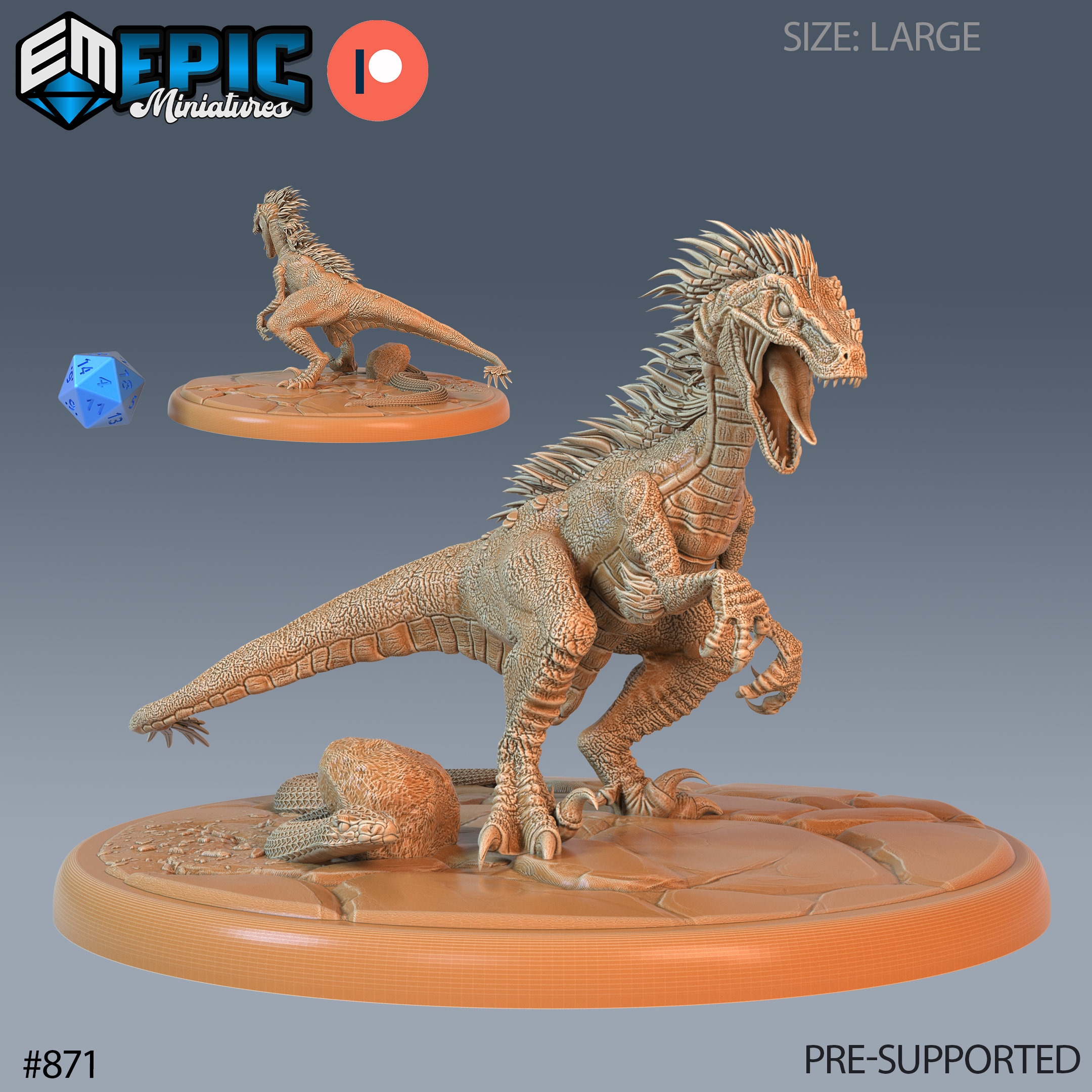 Raptor Velociraptor Dungeons and Dragons 5e Epic Miniatures - Etsy