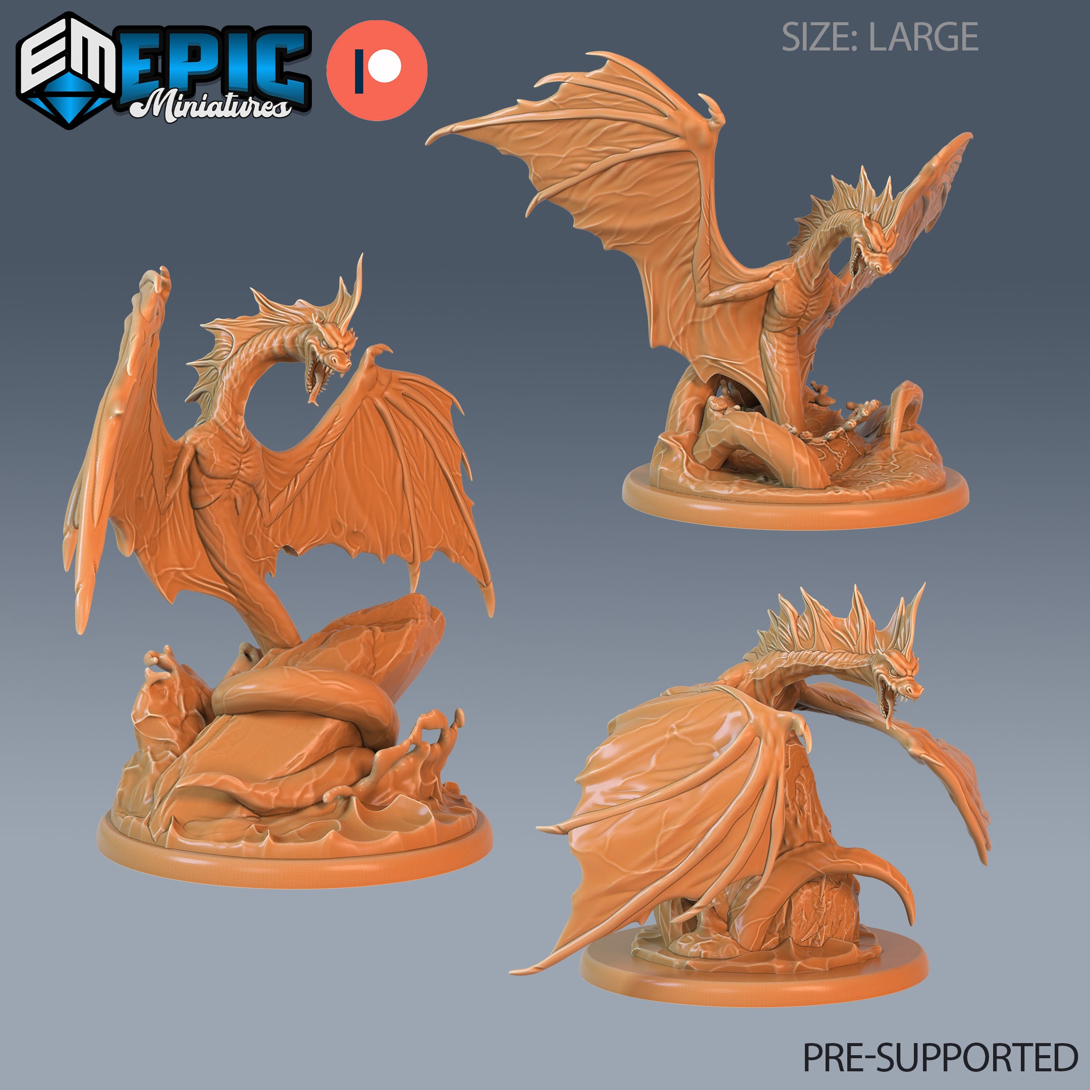 Winged Sea Serpent Dungeons and Dragons 5e Dnd Ocean - Etsy