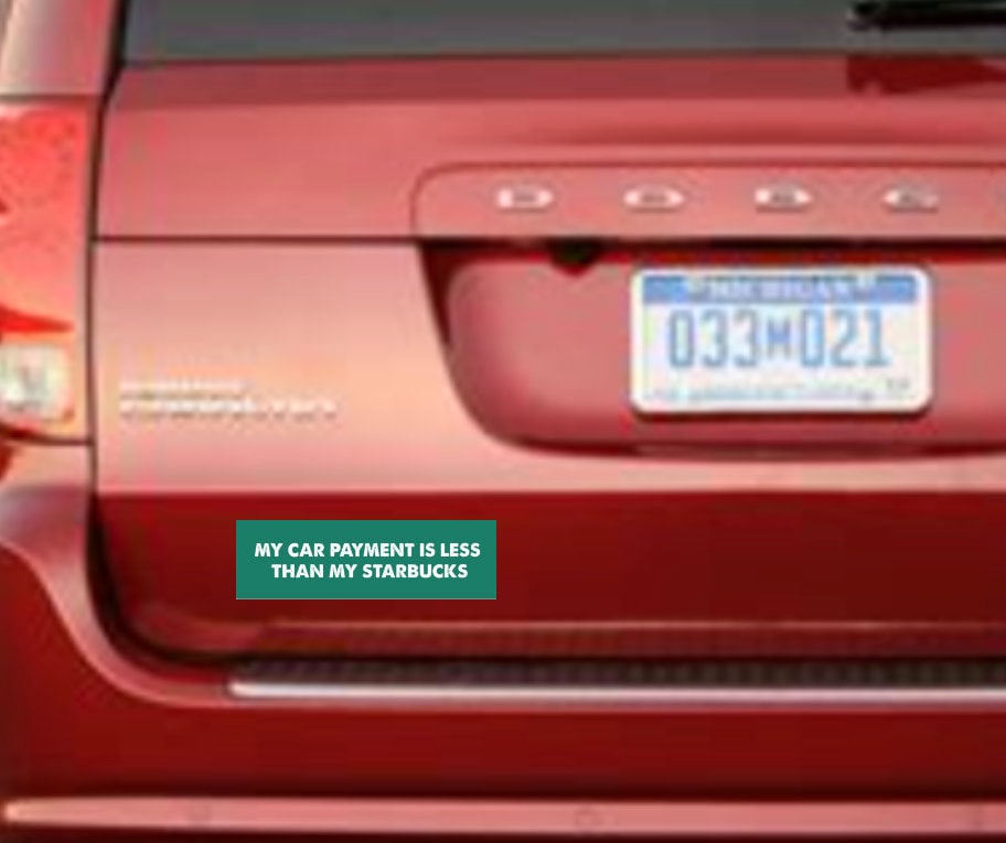 Coffee Bumper Sticker, Window Decal, Starbucks, Hilarious Humor, Car ...