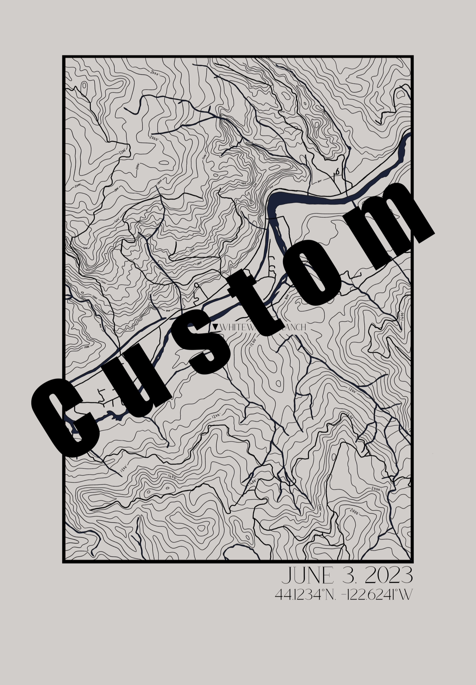 Custom Topographical Map - Etsy