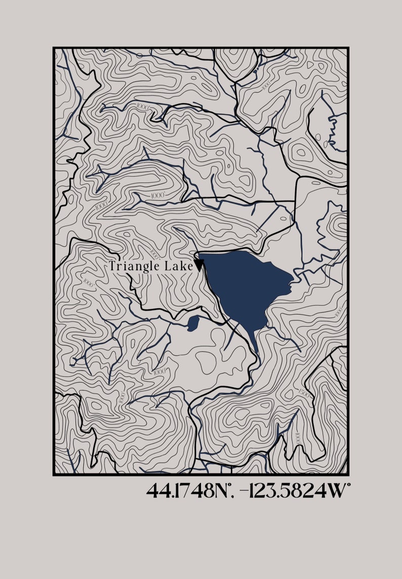 Custom Topographical Map - Etsy