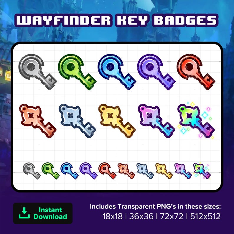 Wayfinder Key Badges | Bit Badges for Twitch | Channel Points | Sci-fi ...