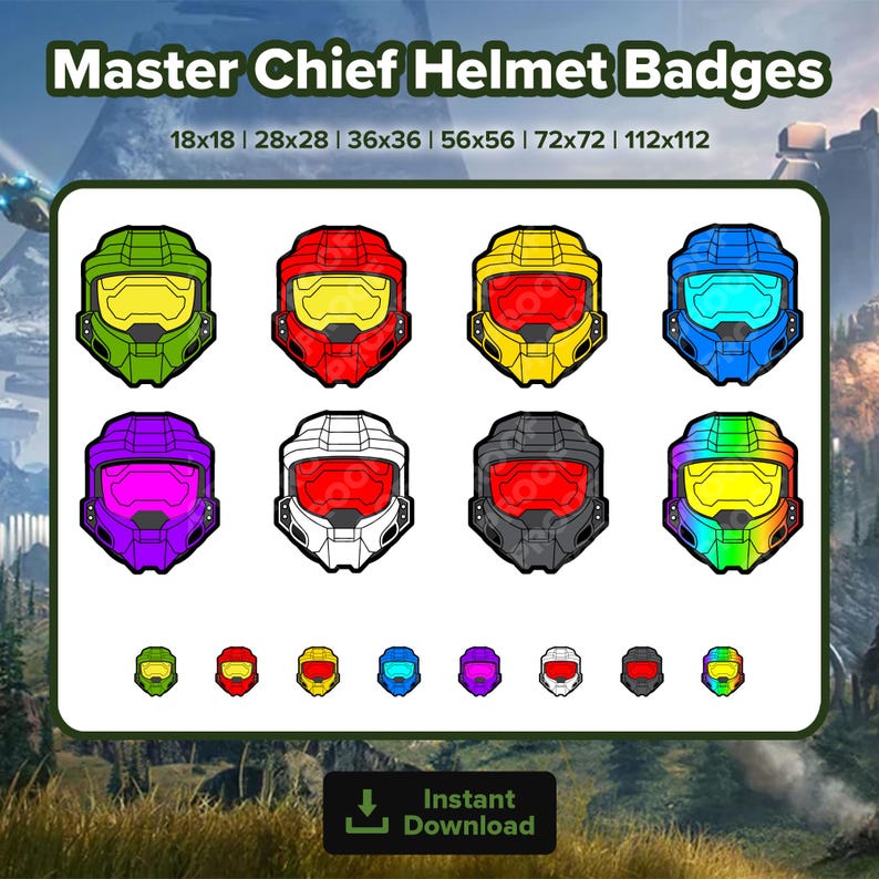Master Chief Helmet Badges | 8x Halo Spartan Helmet/bit Badges for ...