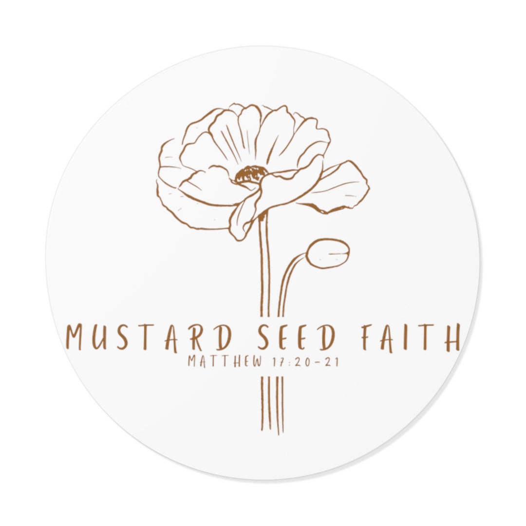 Mustard Seed Faith, Christian, Cute, Sticker, Laptop Sticker, Water ...