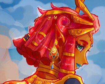 The Princess' Weeping Art Print BOTW Zelda - Etsy