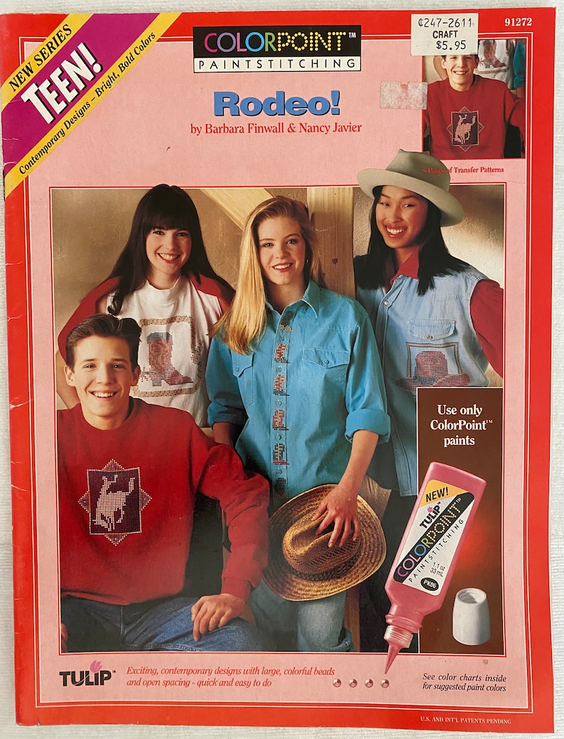 Vintage 1993 Colorpoint Paintstitching “rodeo” by Barbara Finwall ...