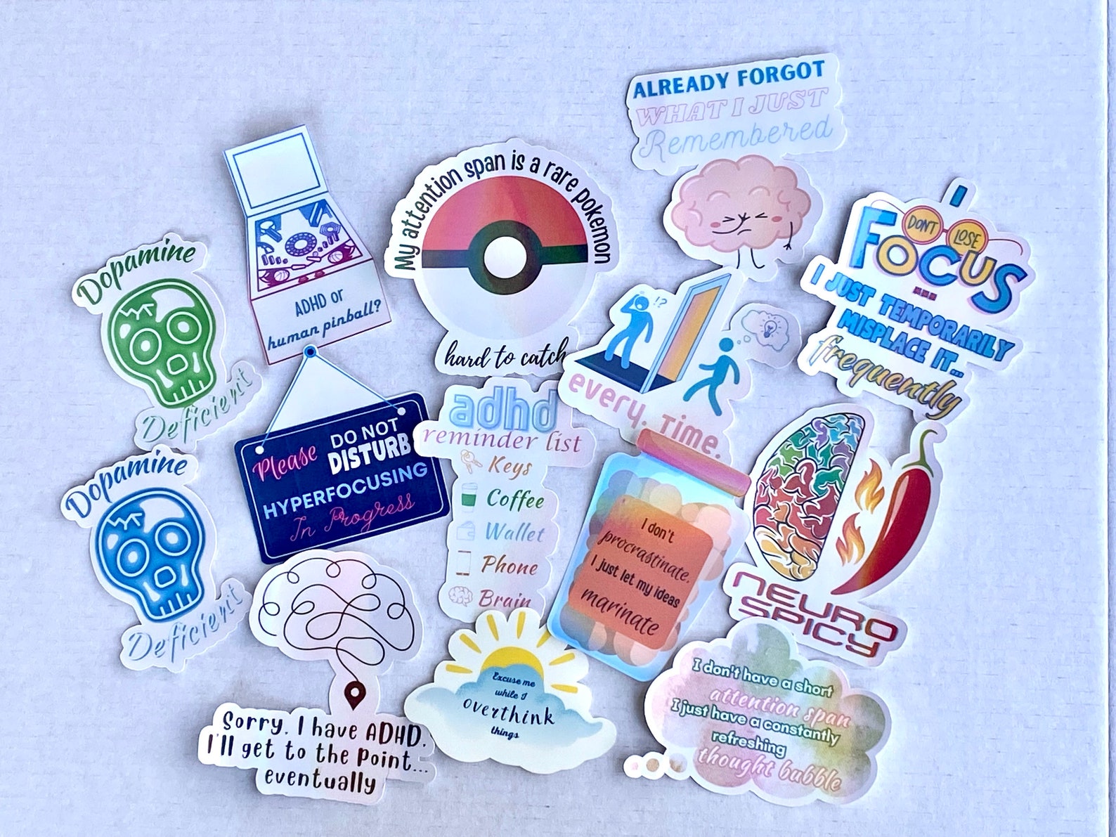 Neurospicy ADHD Sticker Pack - Etsy