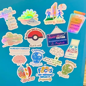 Neurospicy ADHD Sticker Pack - Etsy