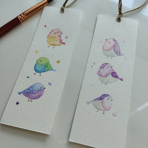 Handmade Watercolor Bookmarks Set of 2 - Etsy