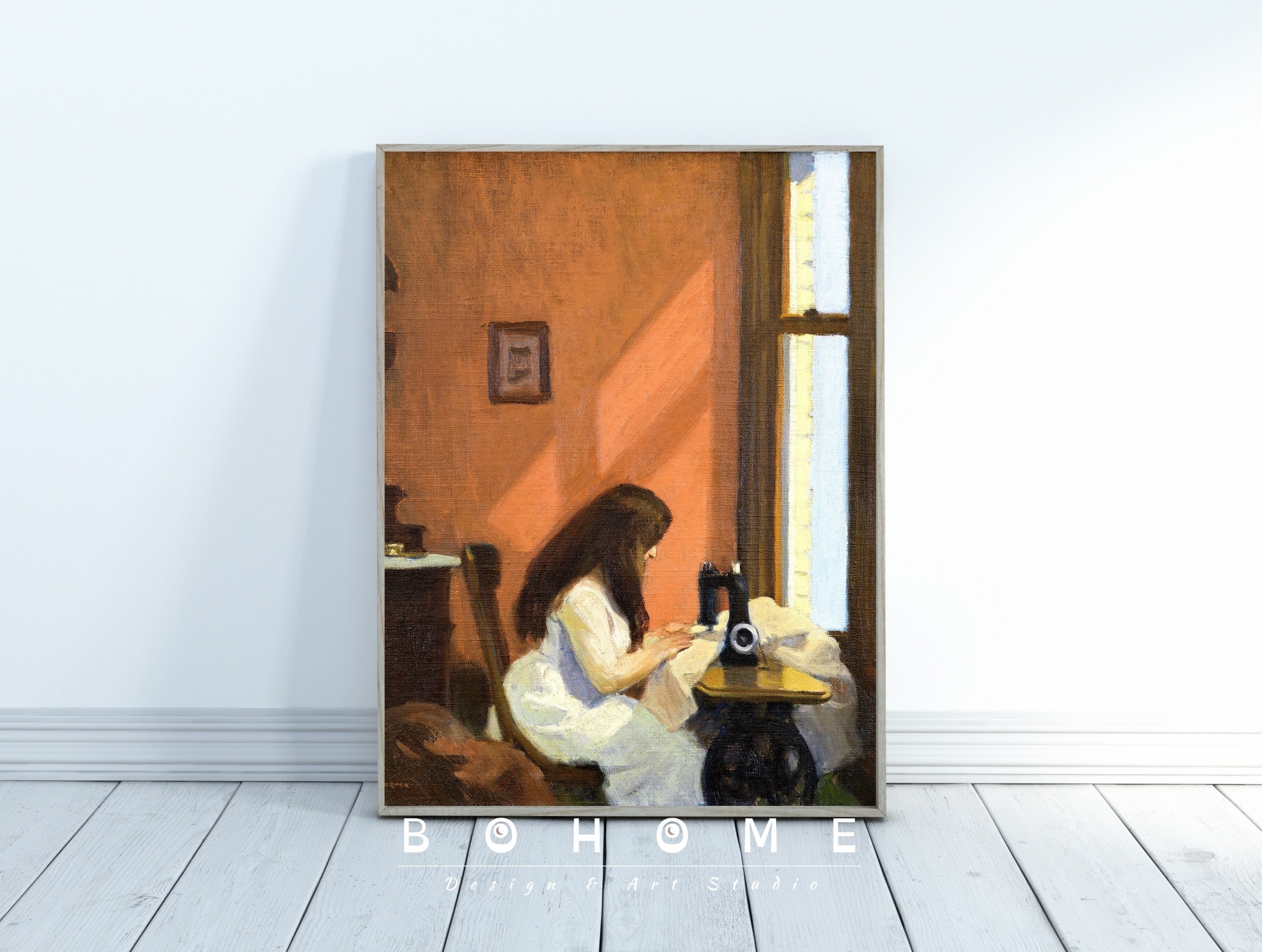 Edward Hopper, Girl at the Sewing Machine, Digital Download, 300 Dpi ...