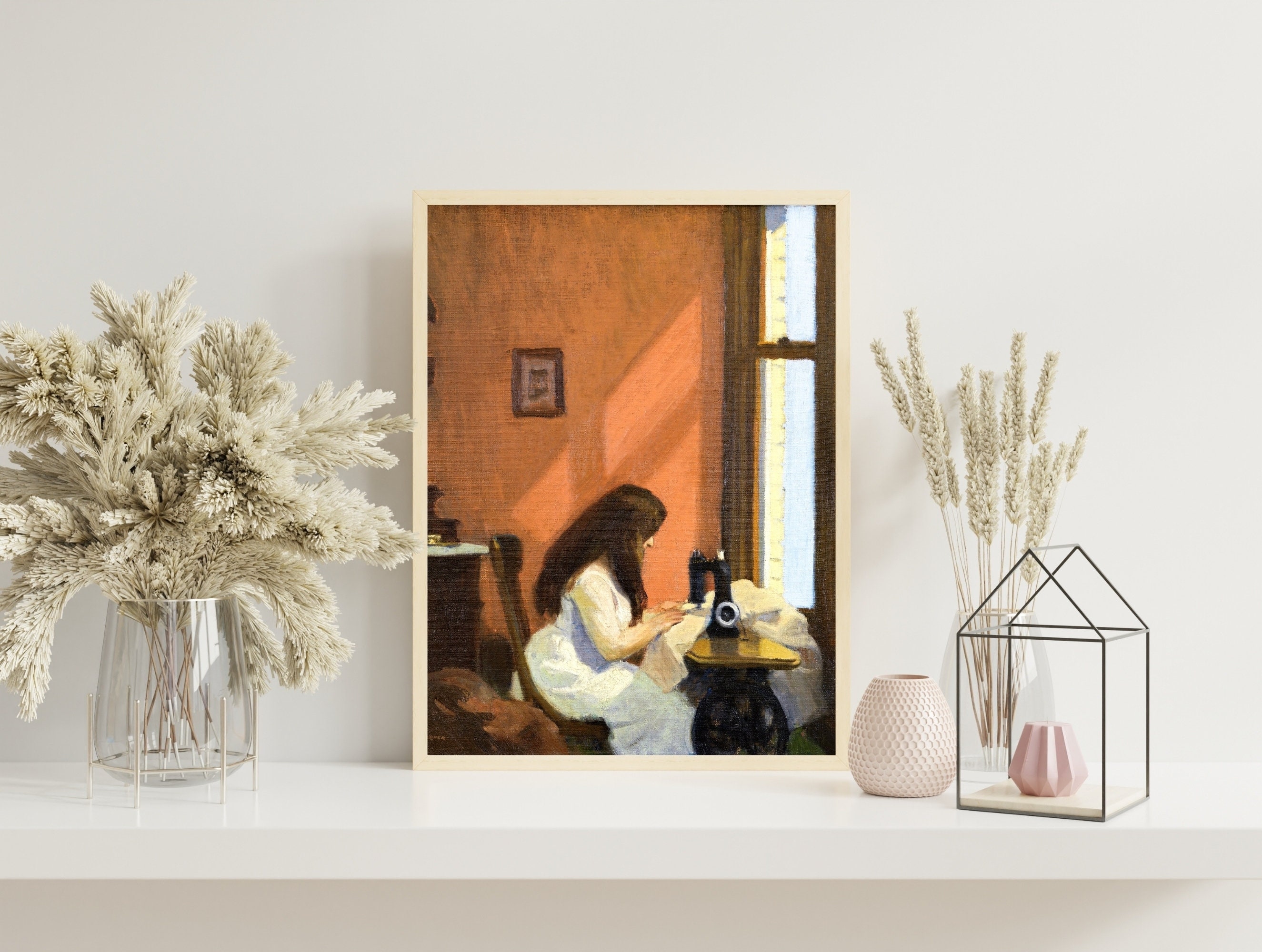 Edward Hopper, Girl at the Sewing Machine, Digital Download, 300 Dpi ...