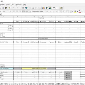 New 2025 Tithe Spreadsheet. SIMPLE, to the Point, Input Tithe Donations ...