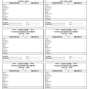 Tithe Spreadsheet. ** PREVIEW VERSION ** SIMPLE, Tithe Donations ...