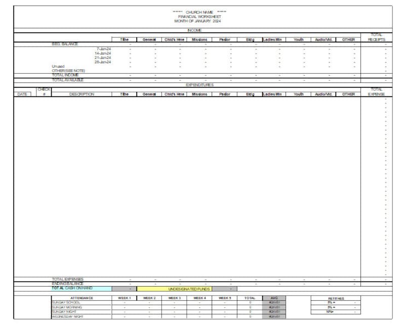 Tithe Spreadsheet. ** PREVIEW VERSION ** SIMPLE, Tithe Donations ...