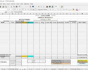 2023 Tithe Spreadsheet. SIMPLE, to the Point, Input Tithe Donations ...