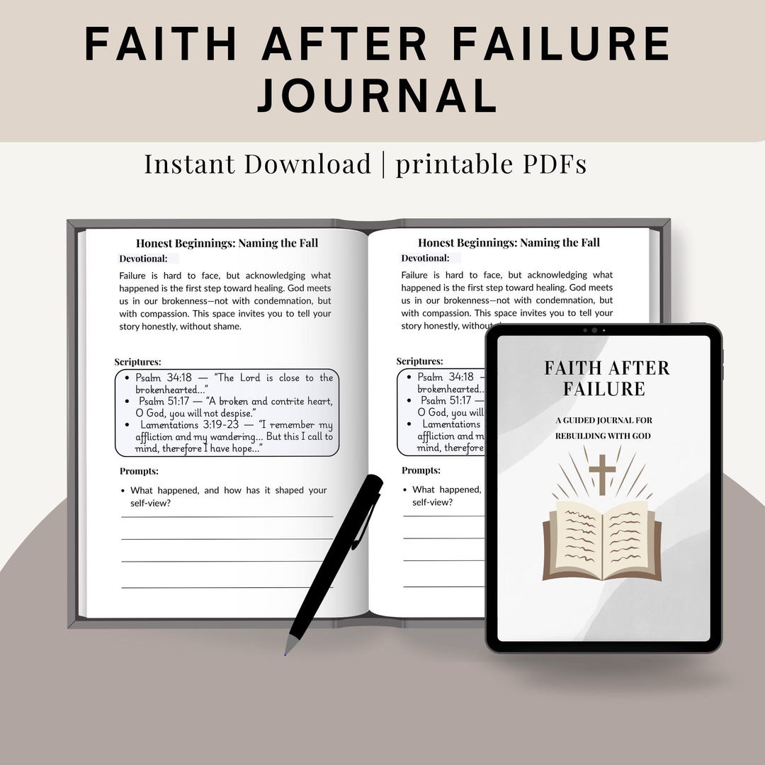 Faith After Failure Christian Journal - Etsy
