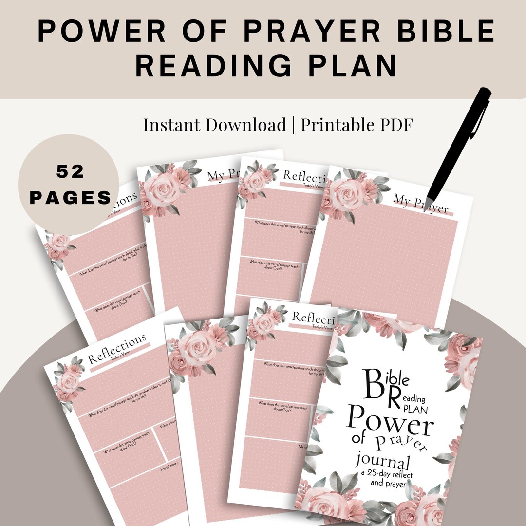 Power of Prayer Bible Reading Plan He Power of Prayer Bible Journaling ...