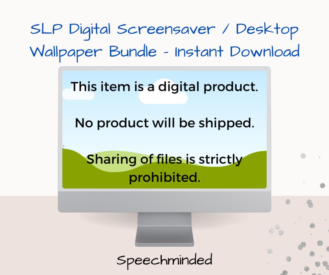 SLP Speech Language Pathologist Digital Screensaver - Desktop Wallpaper ...