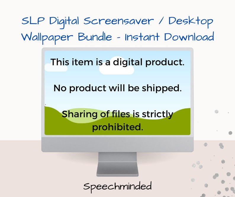 SLP Speech Language Pathologist Digital Screensaver - Desktop Wallpaper ...