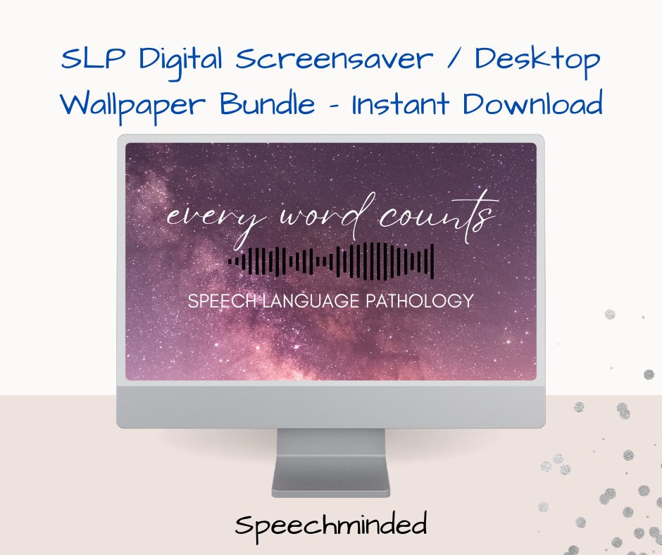 SLP Speech Language Pathologist Digital Screensaver - Desktop Wallpaper ...