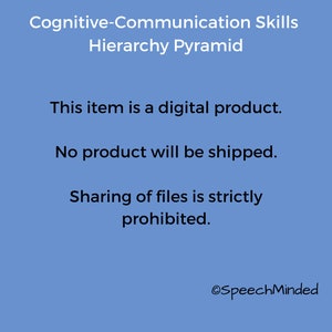 SLP Speech Therapy Cognitive Communication Hierarchy Skills Reference ...
