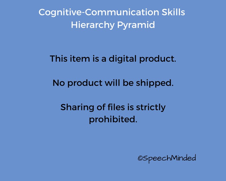 SLP Speech Therapy Cognitive Communication Hierarchy Skills Reference ...