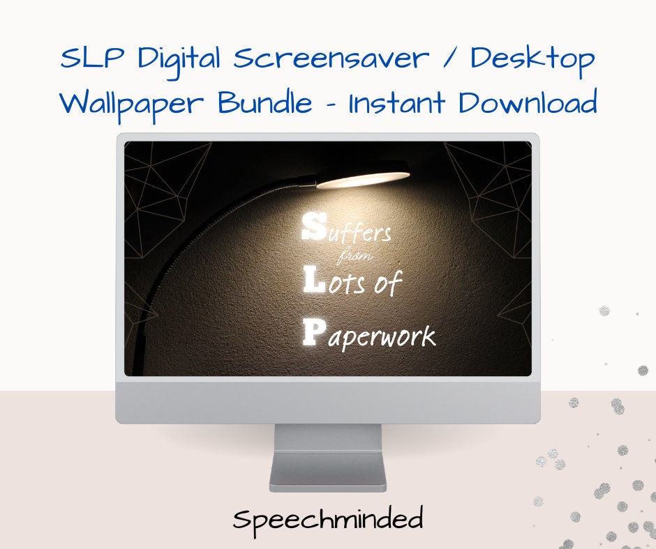 SLP Speech Language Pathologist Digital Screensaver - Desktop Wallpaper ...