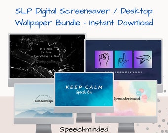 SLP Speech Language Pathologist Digital Screensaver - Desktop Wallpaper ...