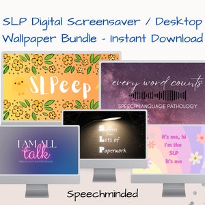 SLP Speech Language Pathologist Digital Screensaver - Desktop Wallpaper ...