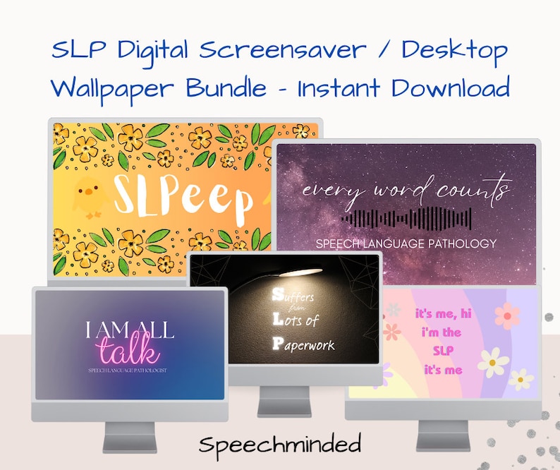 SLP Speech Language Pathologist Digital Screensaver - Desktop Wallpaper ...